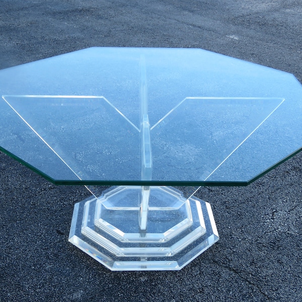 Octagon Glass Table Top - Etsy