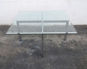 Chrome Glass Top Table - Etsy