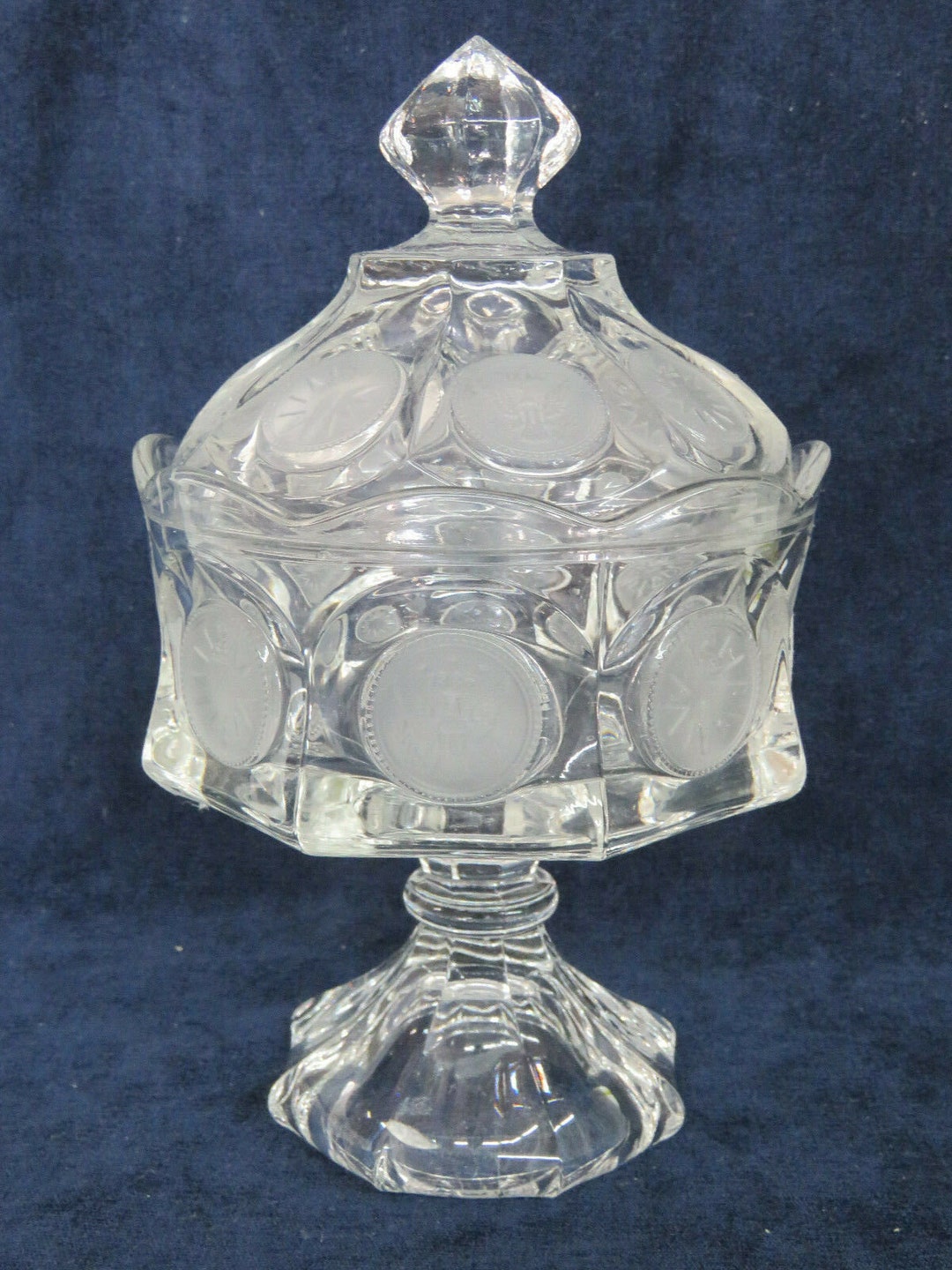 Fostoria Coin Glass Clear Wedding Bowl Candy Dish With Lid 507B - Etsy