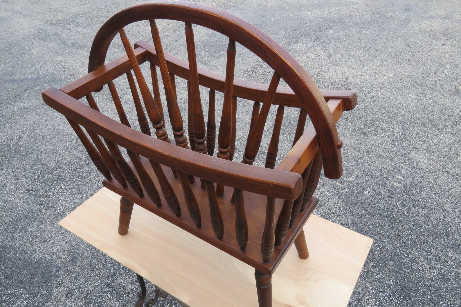 Solid Oak Vintage Newspaper Stand Magazine Rack 1901 | Etsy