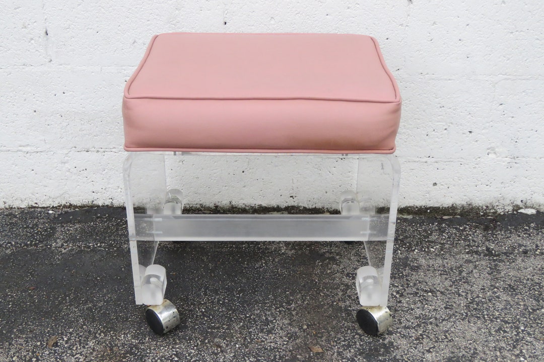 Mid Century Modern Vintage Lucite Vanity Stool 5476 SHIPPING NOT ...