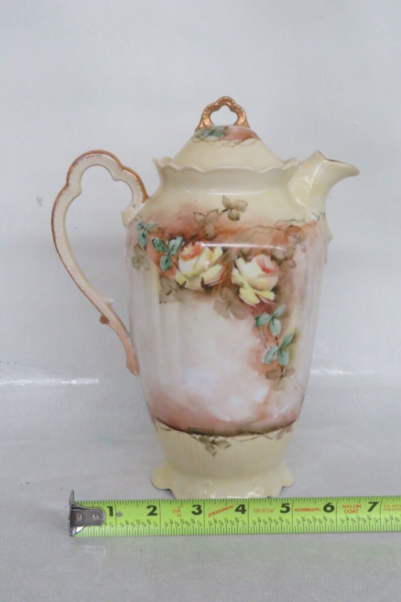 Austria Hand Painted Floral Coffee Tea Chocolate Pot Pitcher 2991B - Etsy