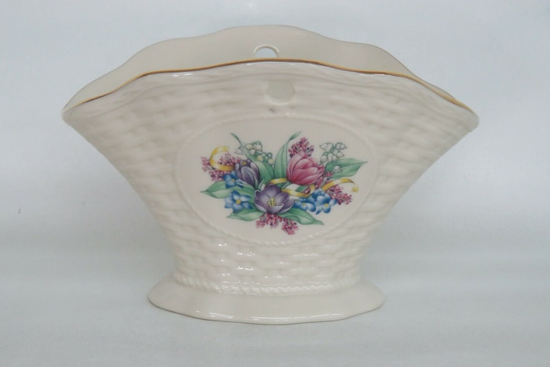 Lenox Basket Weave Spring Bouquet Fan Vase 1594B - Etsy
