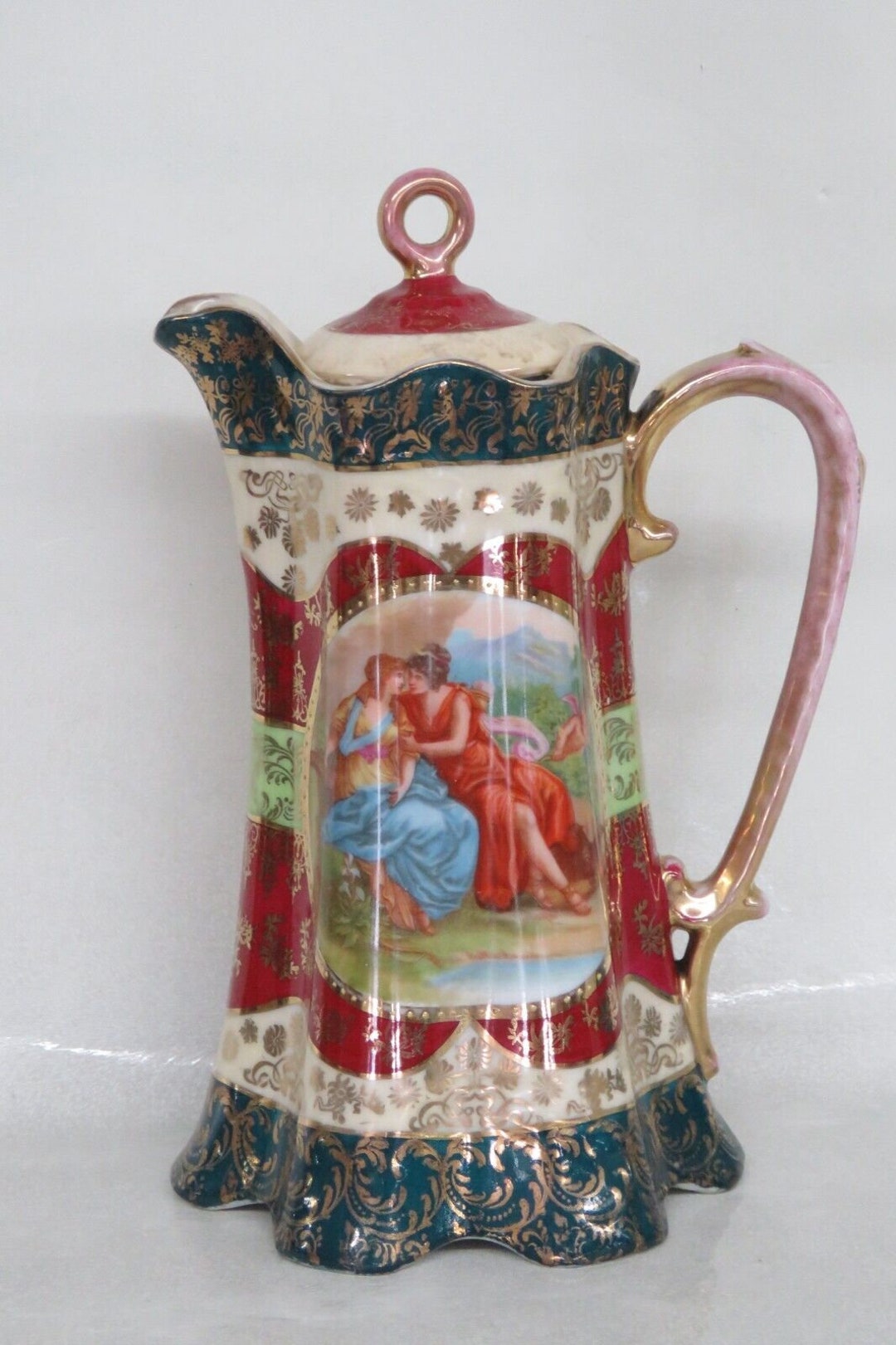 Royal Vienna Austria Cameo Porcelain Chocolate Coffee Tea Pot Pitcher ...