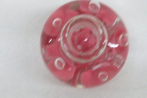 Joe St Clair Art Glass Pink Floral Paperweight Perfum… - Gem
