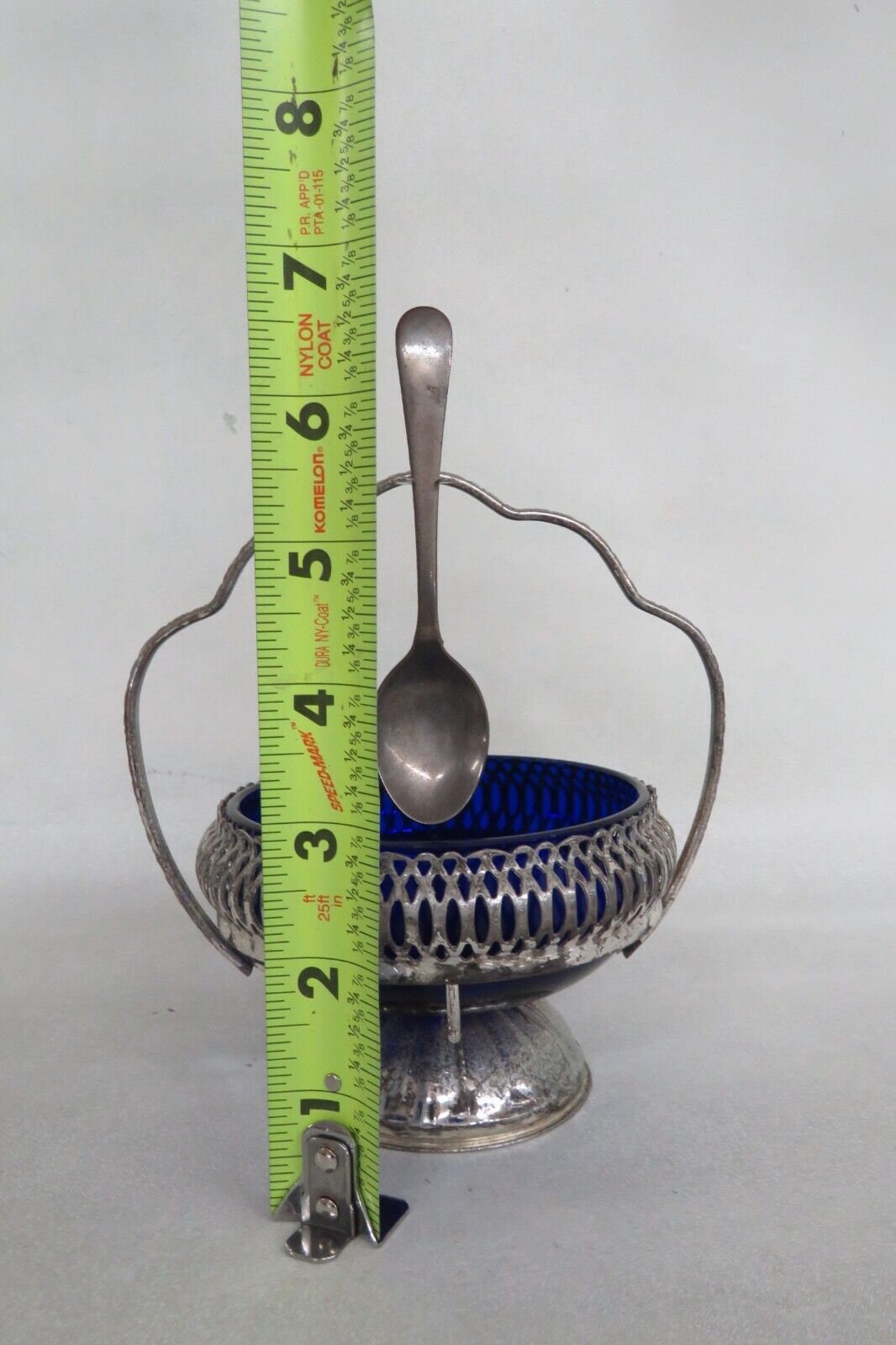 Mayell and Co Queen Anne Silver Plated Blue Jam Sugar Bowl Dish and ...