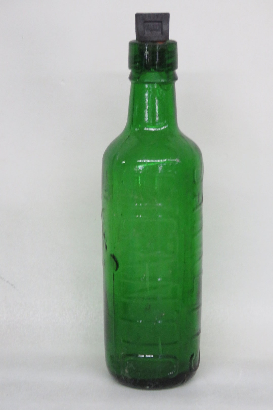 Embossed Barretts London Cigantic Ginger Beer Emerald Green Bottle ...