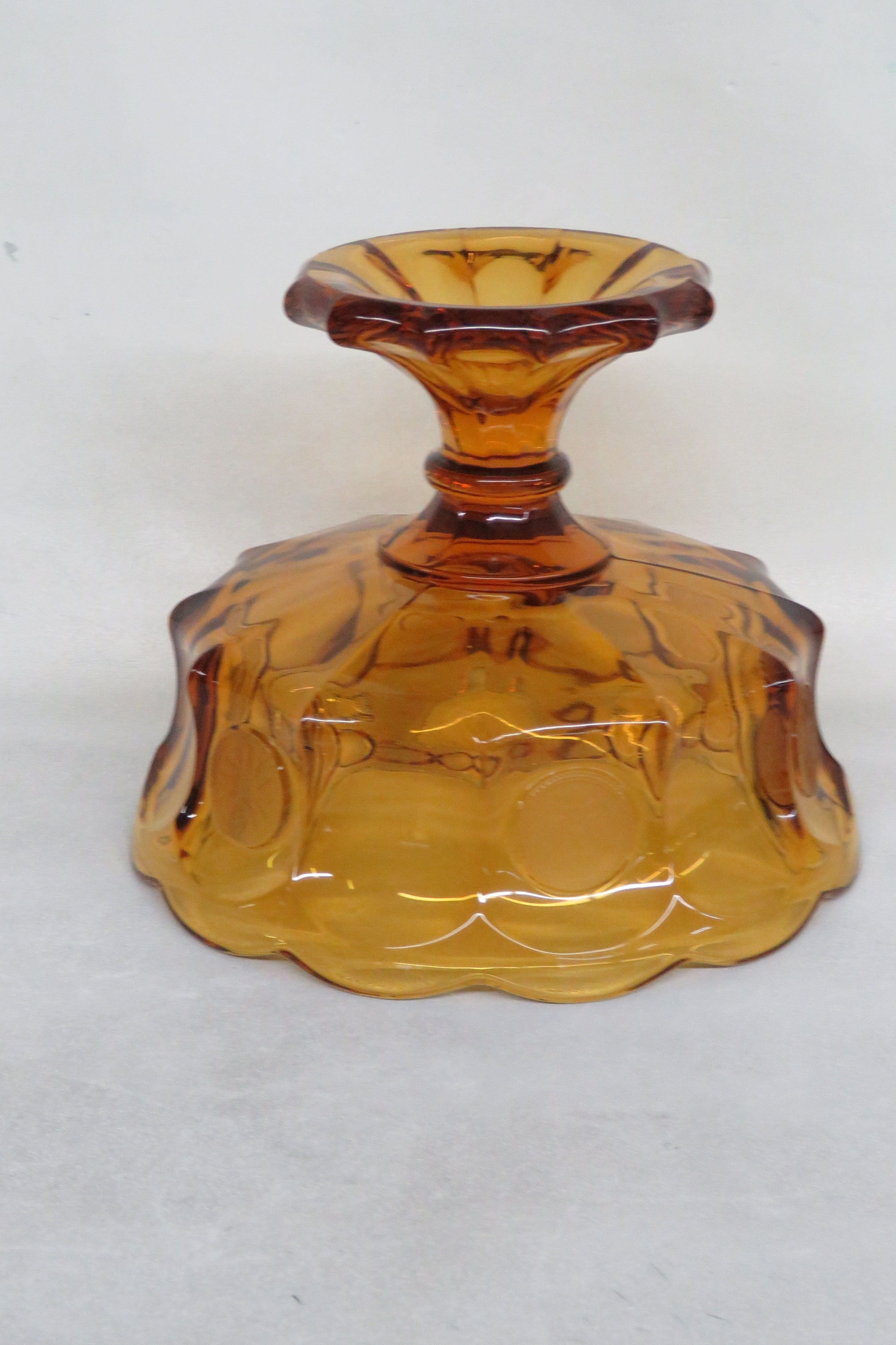 Fostoria Coin Glass Amber Color Large Footed Compote Fruit Bowl 3856B ...