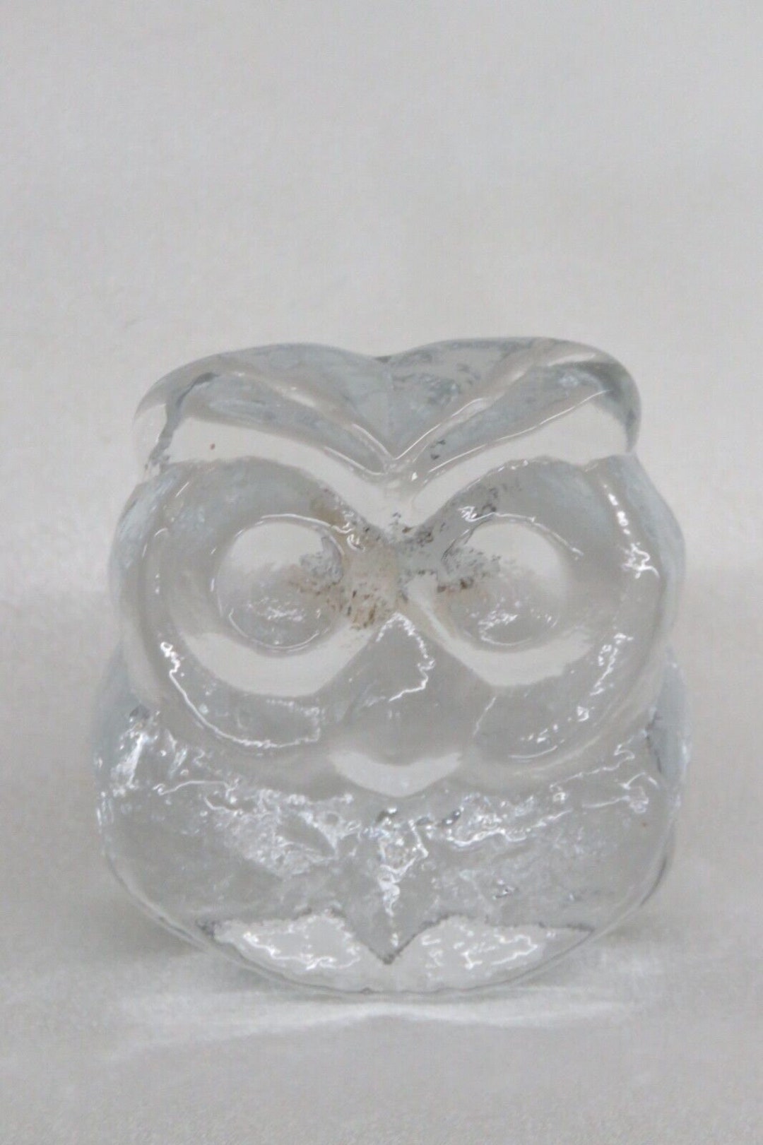 Blenko Crystal Art Glass Owl Bird Paperweight Sculpture 3721B - Etsy