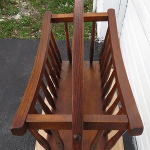 Solid Oak Vintage Newspaper Stand Magazine Rack 1901 - Etsy