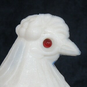 White Milk Glass Turned Head Hen on Nest Chicken Lid Only 2036B - Etsy