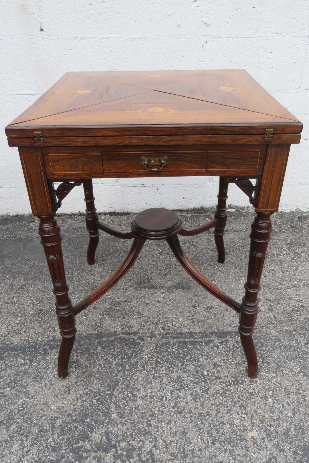 Edwardian 1800s Inlay Envelope Card Gaming Table 5945 SHIPPING NOT ...