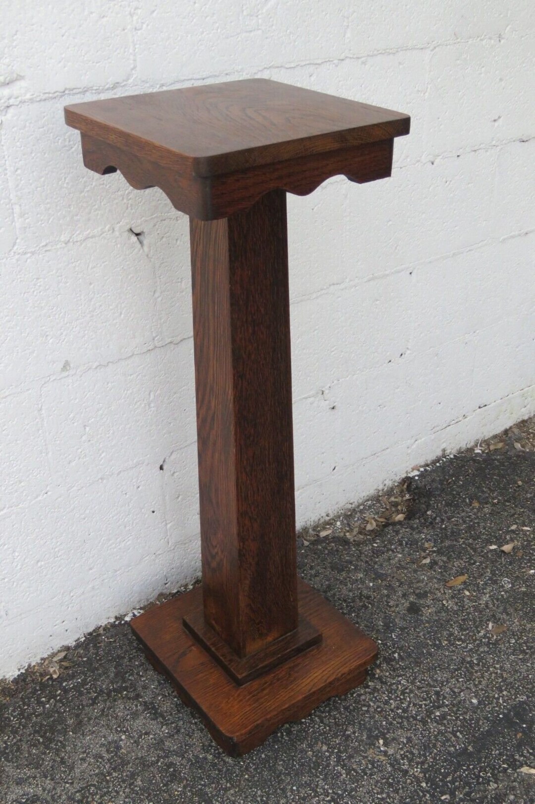 Victorian Oak Flower Statue Stand Pedestal Table 4688 SHIPPING NOT ...