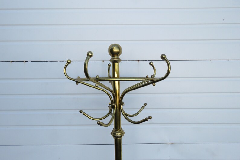 Brass Finish Tall Large Coat Hat Rack Stand 3479 SHIPPING NOT - Etsy