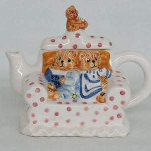 Tea Nee Sitting Pretty Teddy Bear Collection Vintage Teapot 1291B - Etsy