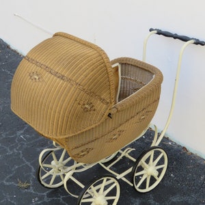 Early 1900s Victorian Wicker Baby Doll Stroller Carriage 5342 SHIPPING ...