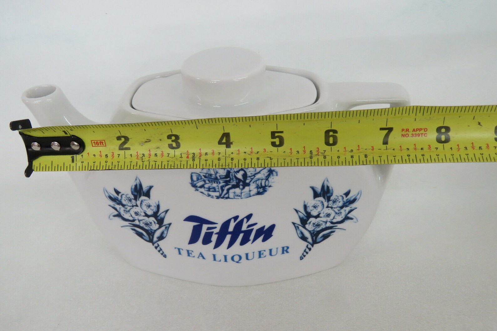 Tiffin Tea Liqueur White and Blue Vintage Teapot 1516B | Etsy