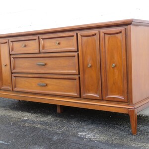 Dixie Mid Century Long Dresser Sideboard Credenza Media Console ...