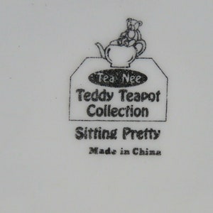 Tea Nee Sitting Pretty Teddy Bear Collection Vintage Teapot 1291B - Etsy