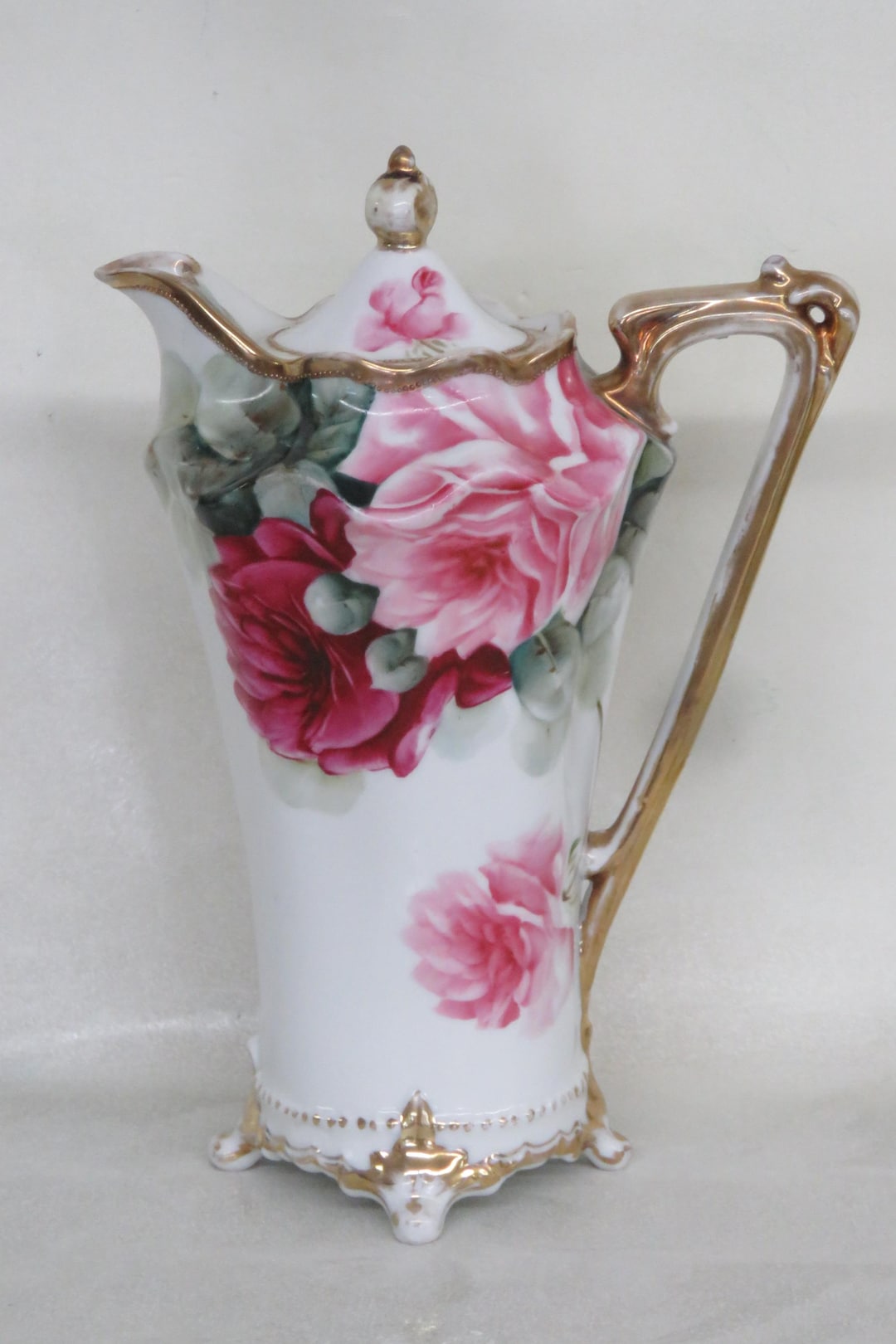 Noritake Nippon Chocolate Pot With Hand Painted Rose Pattern Early ...