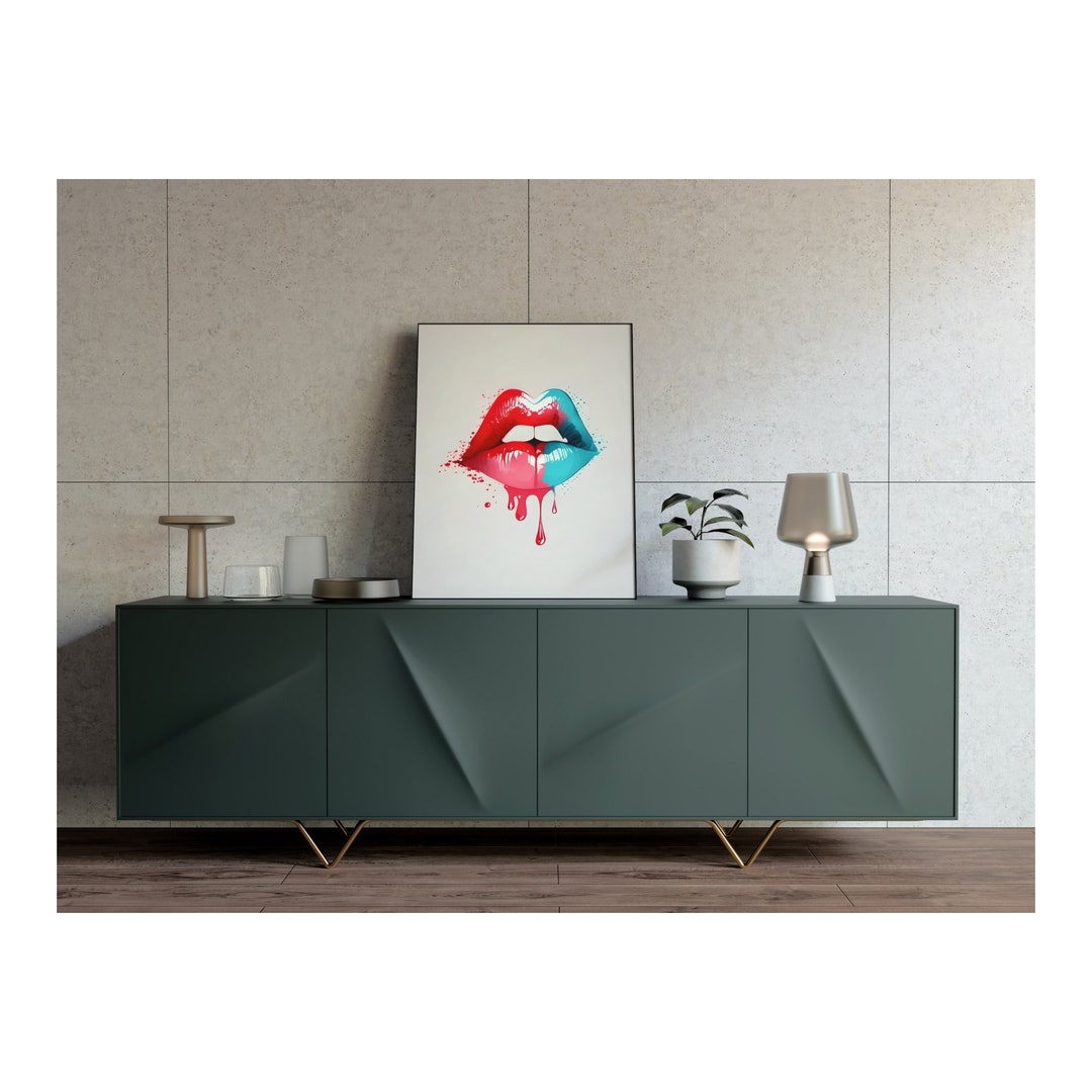 Multi Colored Lips Printable Digital Printable Download Ready - Etsy