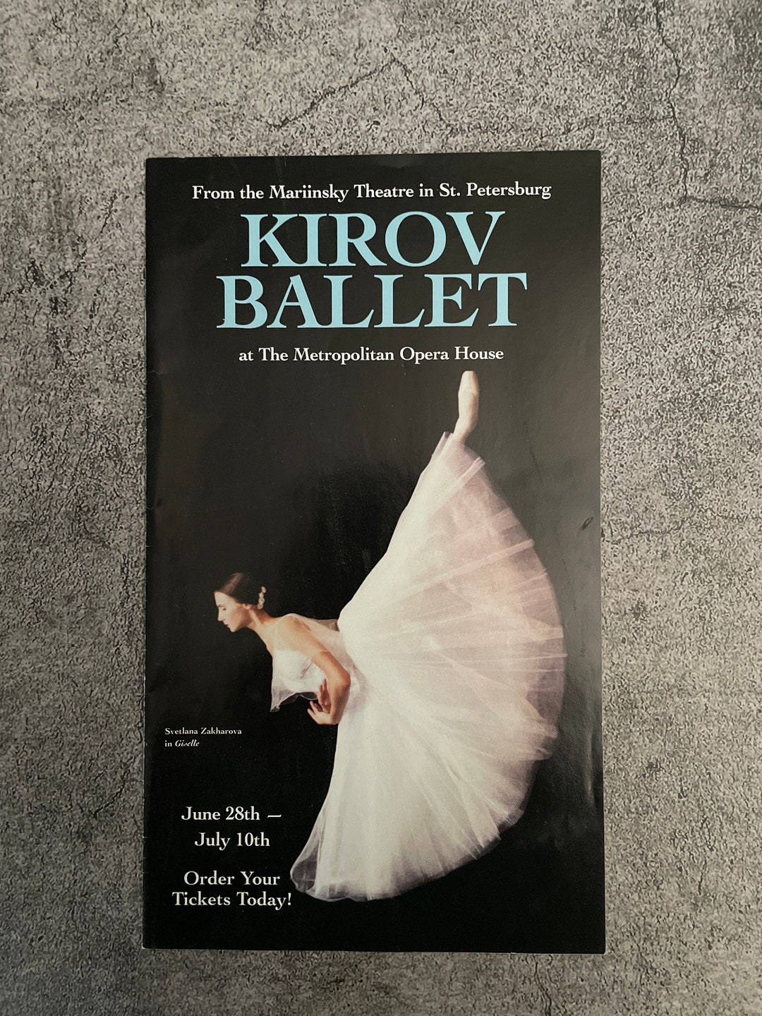 Kirov Ballet at the Metropolitan Opera House 1999 Program - Etsy