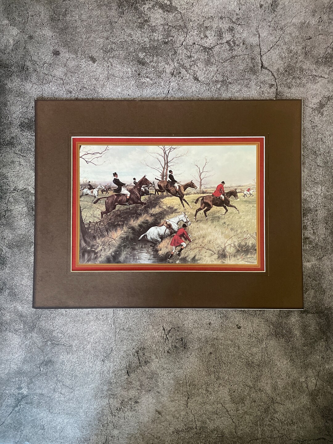 Vintage George Wright JC Penney Print Full Cry - Etsy