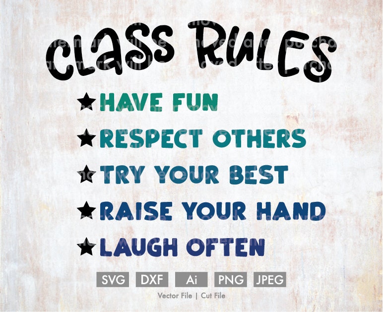 In Our Classroom Back to School Clip Art Poster SVG Teacher Silhouette ...