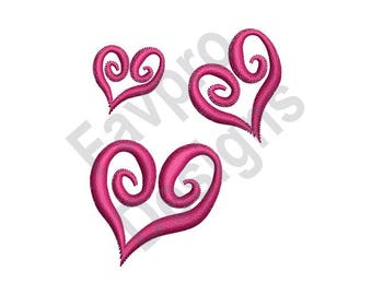 Heart Scroll Machine Embroidery Design