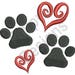 Dog Paw Prints Machine Embroidery Design | Etsy