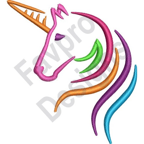 Unicorn Embroidery Design Unicorn Face Design Girly Unicorn - Etsy