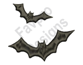 Bat Outline Machine Embroidery Design Flying Bat Embroidery - Etsy
