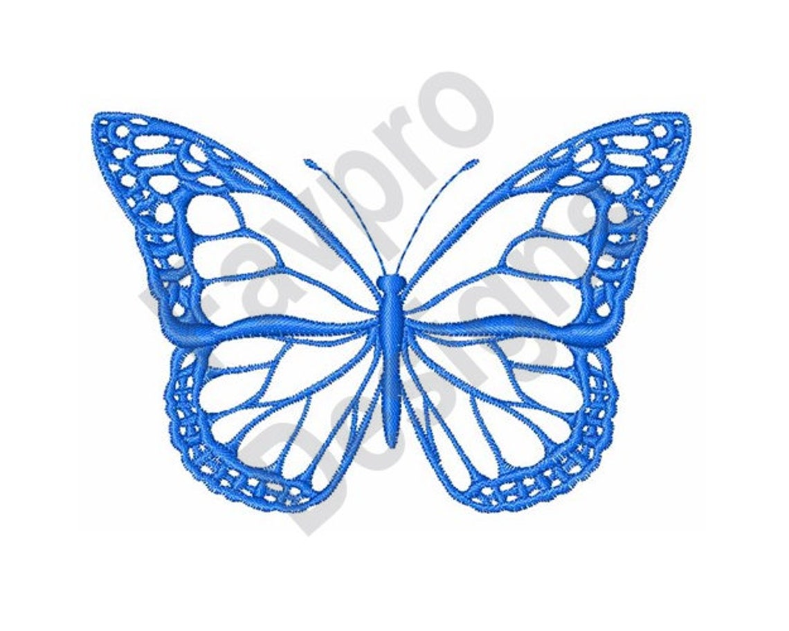 Elegant Butterfly - Machine Embroidery Design - Etsy