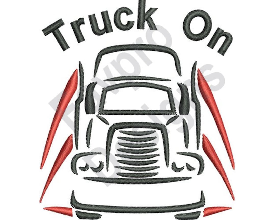 Truck on - Machine Embroidery Design - Etsy