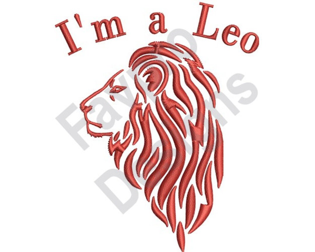 Im A Leo - Machine Embroidery Design - Etsy