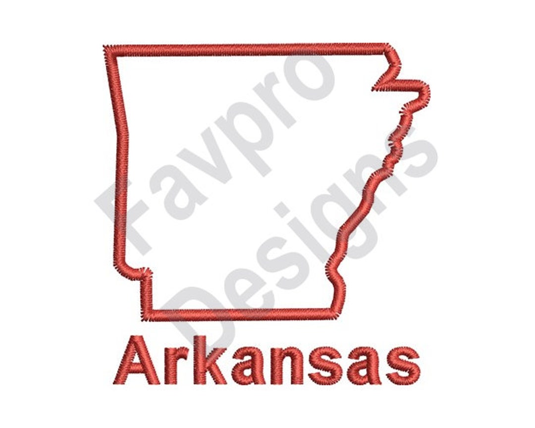 Arkansas Outline - Machine Embroidery Design - Etsy