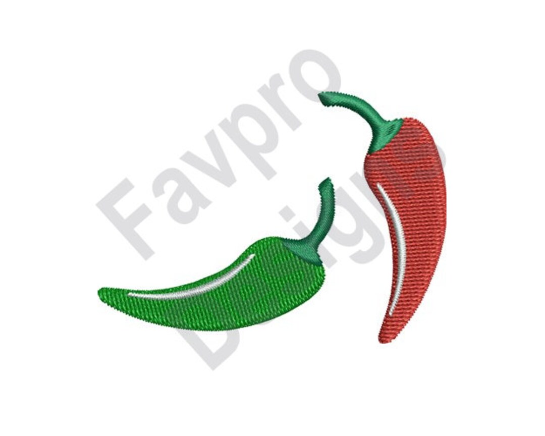 Hot Peppers - Machine Embroidery Design - Etsy