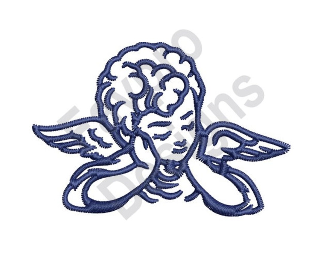 Angel Outline - Machine Embroidery Design - Etsy