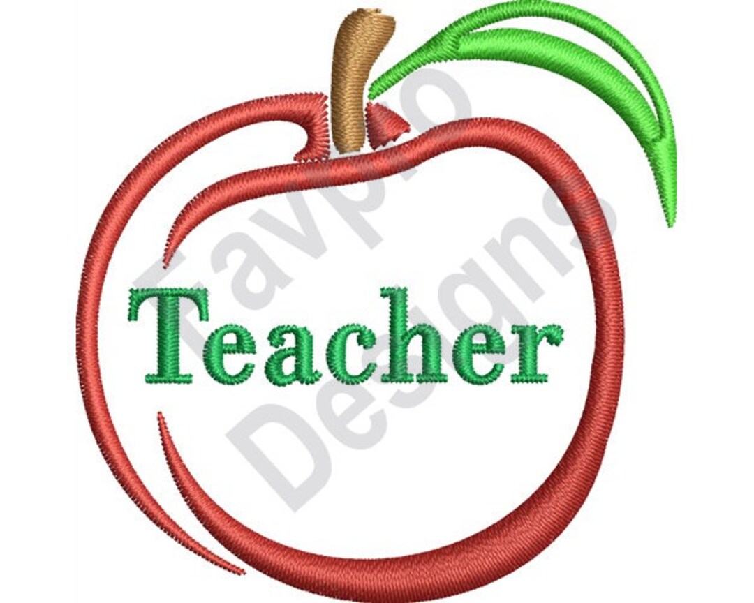 Teacher Outline - Machine Embroidery Design - Etsy