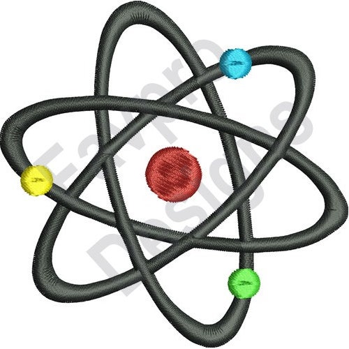 Atom Embroidery Design. Atom Symbol Embroidery Design. Science - Etsy