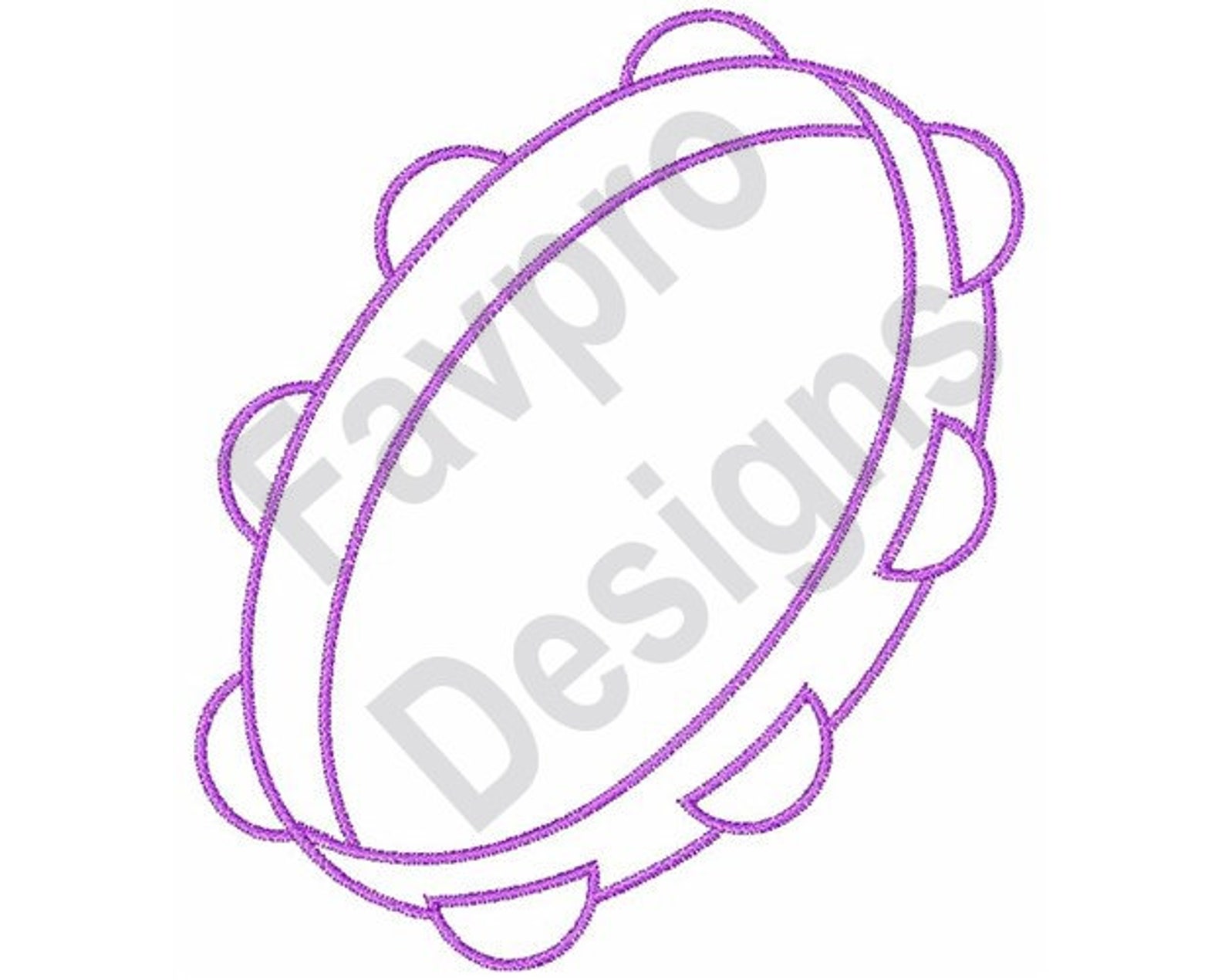 Tamborine Outline - Machine Embroidery Design - Etsy