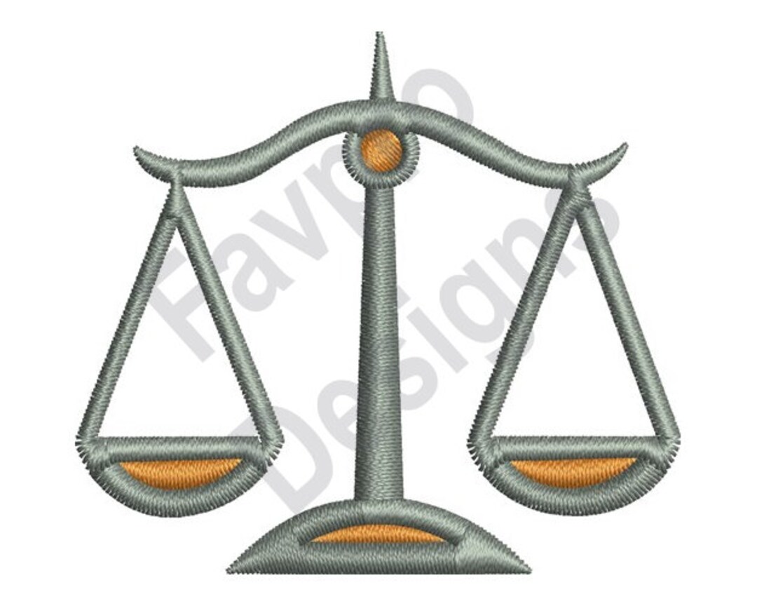 Justice Scale - Machine Embroidery Design - Etsy