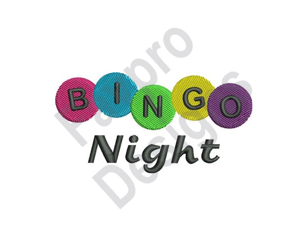 Bingo Night - Machine Embroidery Design - Etsy