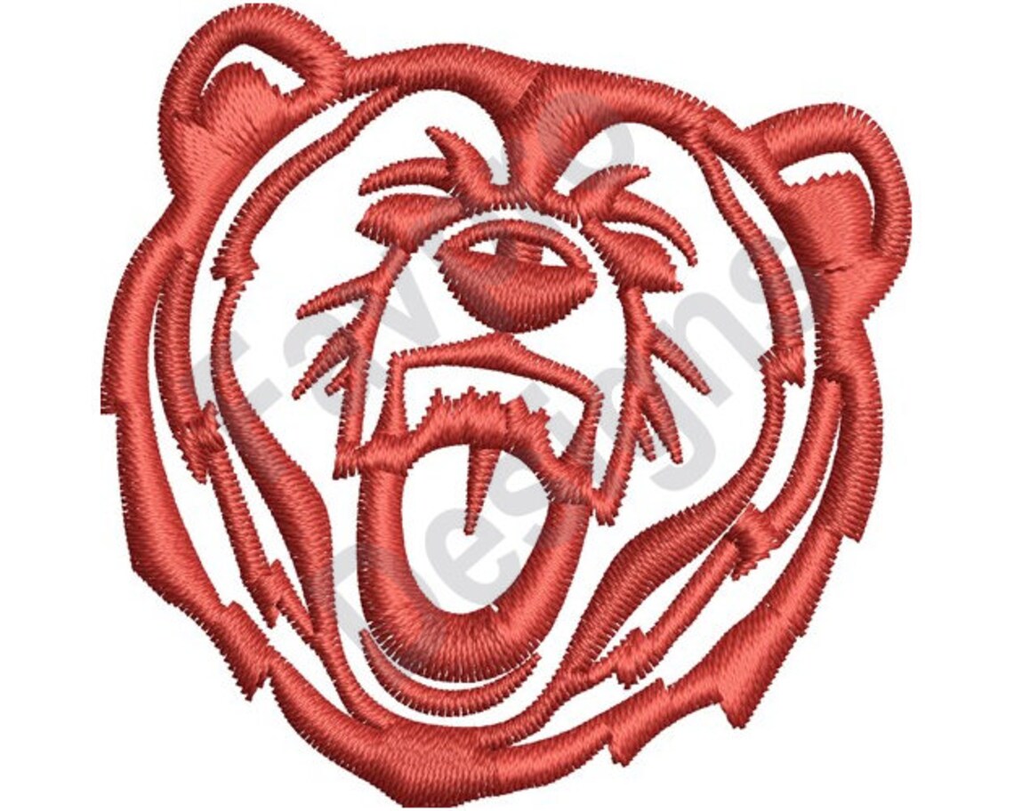 Bear Head - Machine Embroidery Design - Etsy