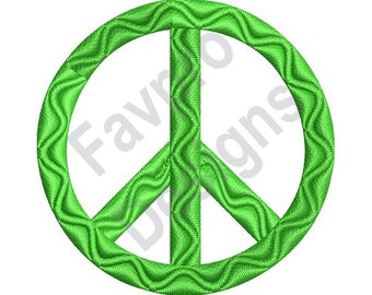 Peace Sign Machine Embroidery Design 3 Sizes Peace - Etsy