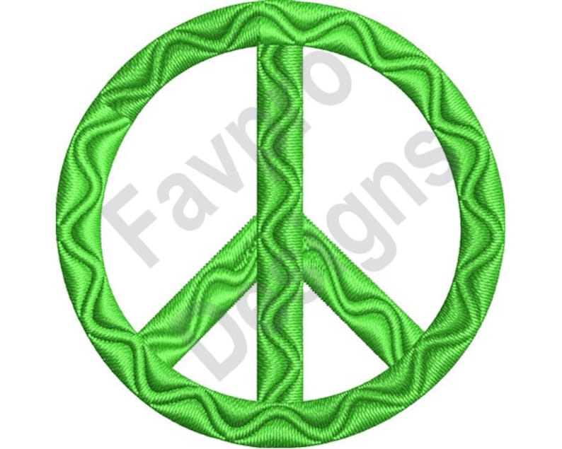Peace Symbol Machine Embroidery Design - Etsy