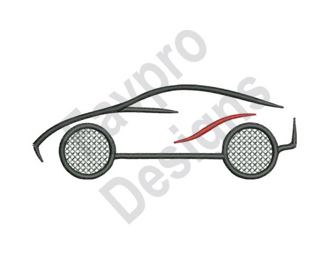 Outline Car - Machine Embroidery Design - Etsy