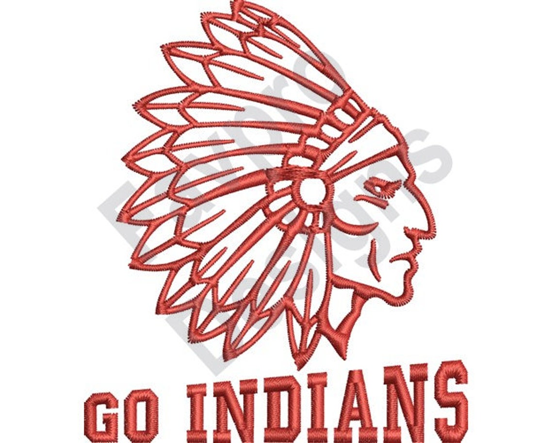 Go Indians - Machine Embroidery Design - Etsy