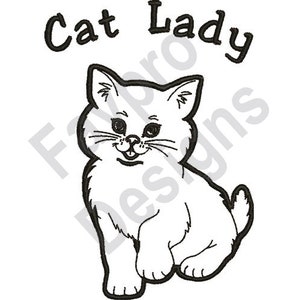 Cat Lady Machine Embroidery Design - Etsy