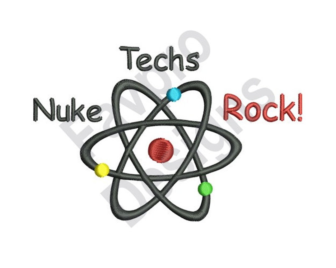 Nuke Techs Rock - Machine Embroidery Design - Etsy